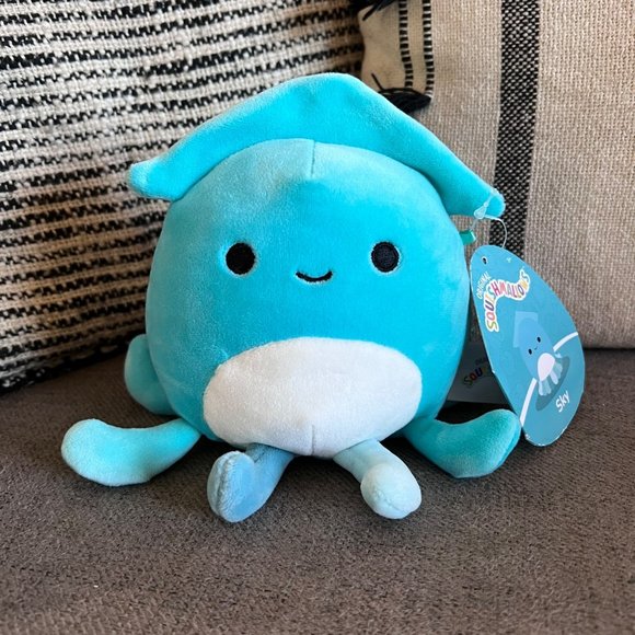Squishmallows | Toys | Nwt Damaged Tag Sky The Squid Squishmallows 5 ...